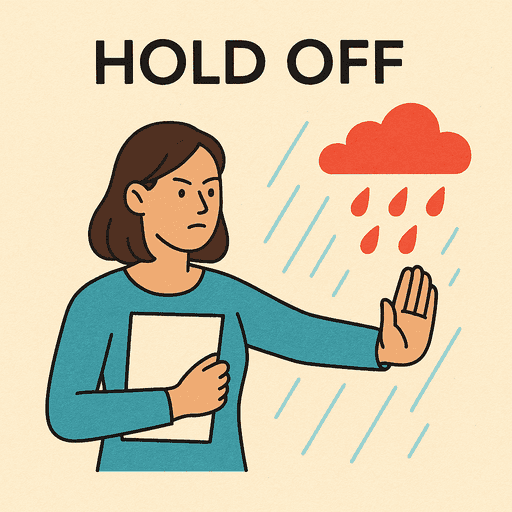 hold off meaning and examples | Developer's blog