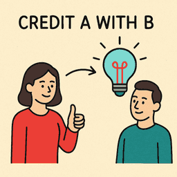 credit A with B meaning and examples | Developer's blog