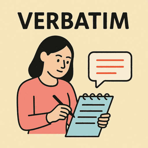 verbatim meaning and examples | Developer's blog